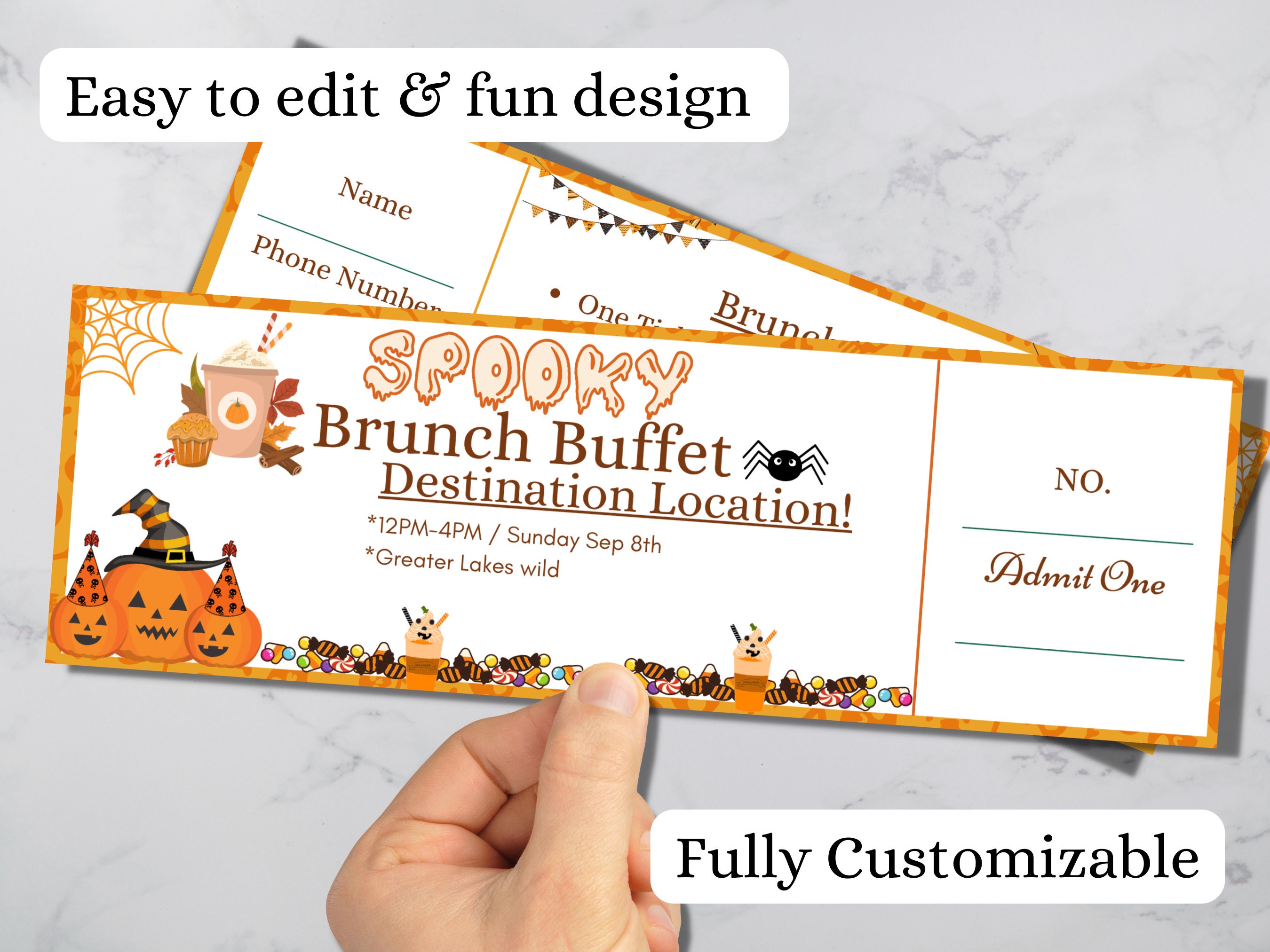 Blank Editable Raffle Template Ticket, Diy Ticket, Custom Ticket ...