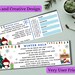 Red, Green and Blue Ticket, Printable Raffle, Editable Template Ticket ...