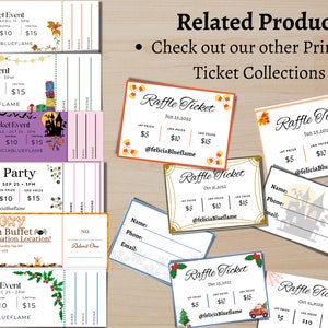Gray Ticket, Printable Raffle, Editable Raffle Template Ticket, Diy ...