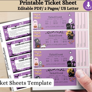 Printable Raffle, Editable Raffle Template Ticket, Diy Ticket, Custom ...
