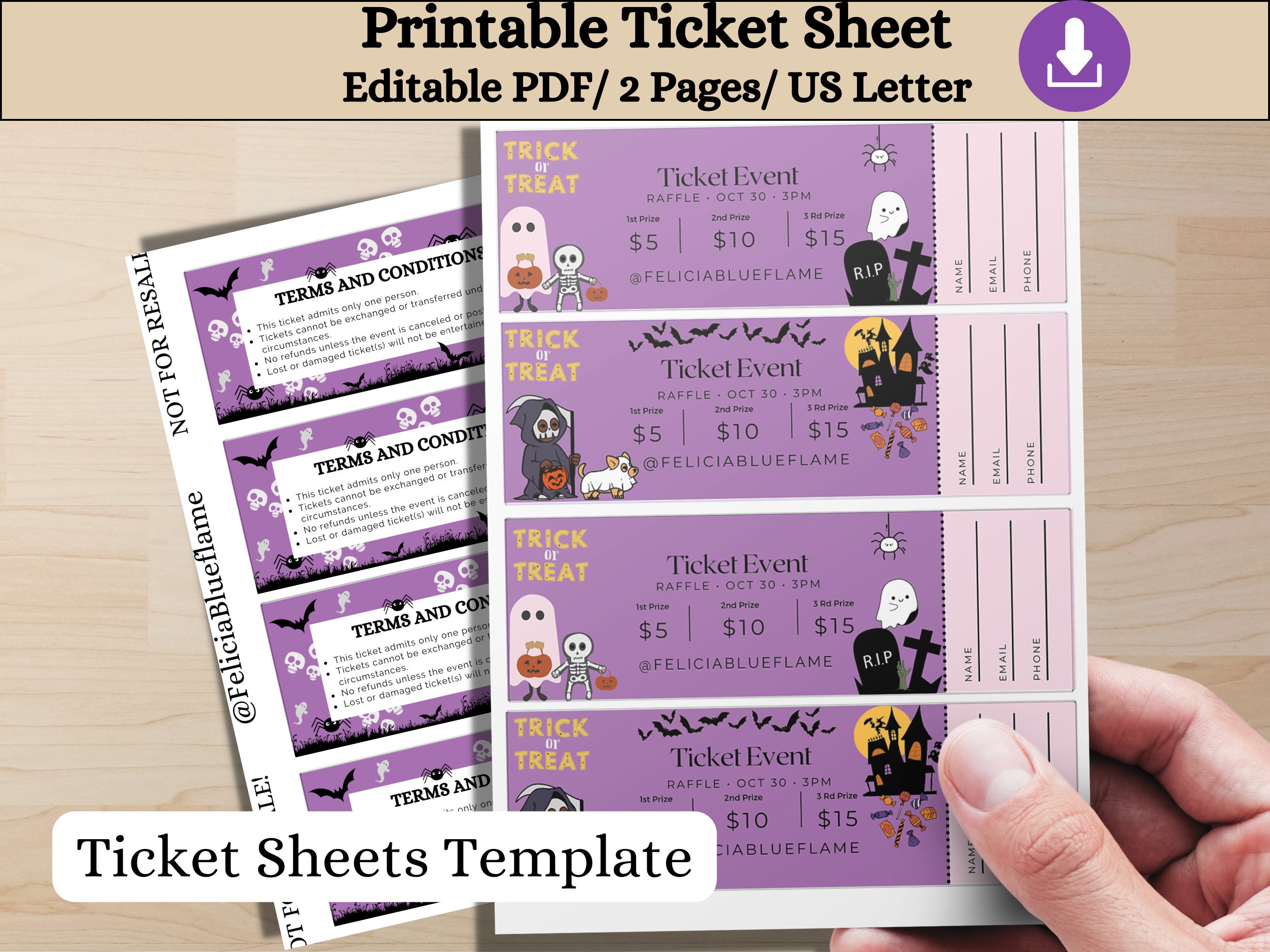 Printable Raffle, Editable Raffle Template Ticket, Diy Ticket, Custom ...