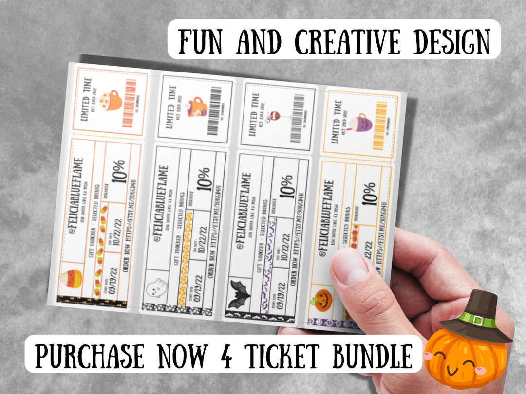 Blank Ticket, Editable Ticket Template, Shop Ticket, Custom Ticket, DIY ...