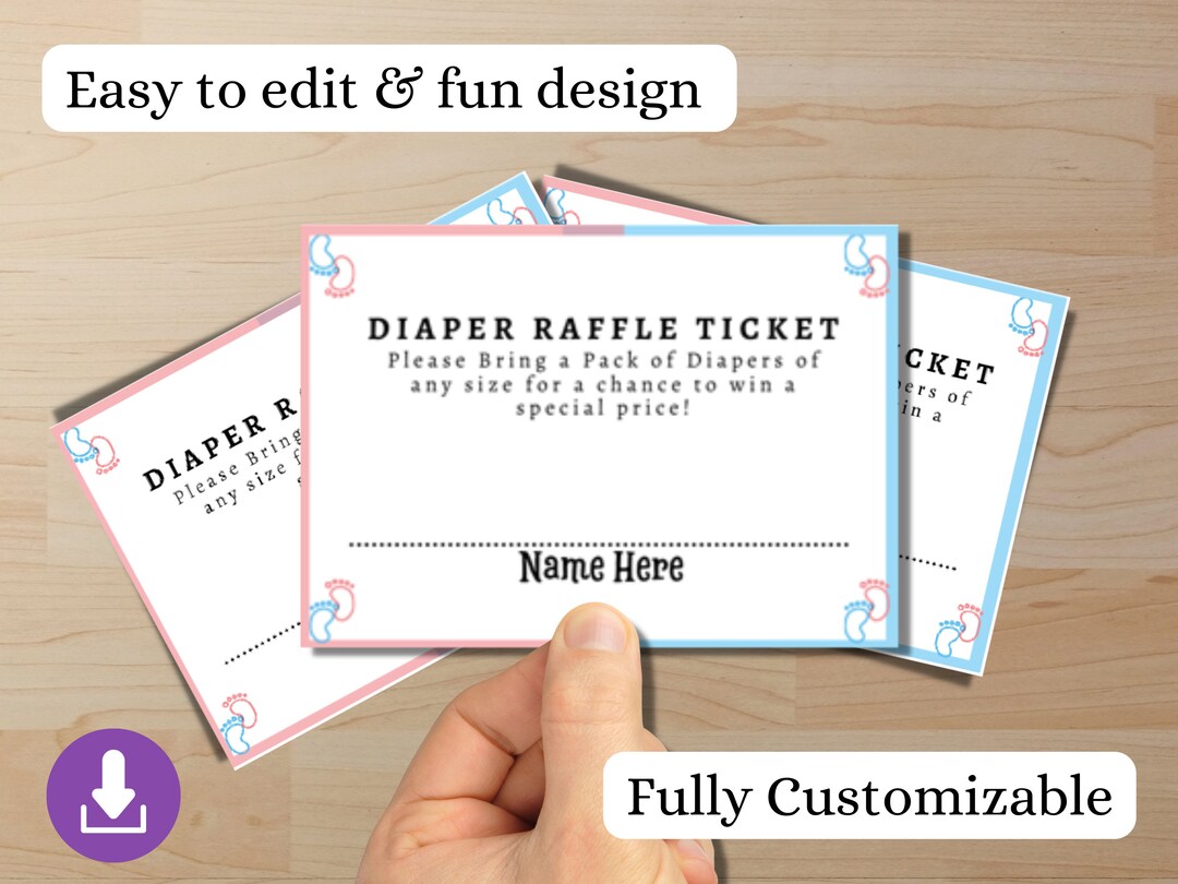 Pink and Blue, Ticket Template, Baby Shower Invitation, Custom Ticket ...