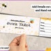 Yellow Ticket, Bee, Editable Raffle Template Ticket, Diy Ticket, Custom ...
