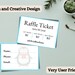 Blue Ticket, Printable Raffle, Editable Raffle Template Ticket, Diy ...