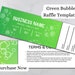Green and Yellow Ticket, Blank Editable Raffle Template Ticket, Diy ...