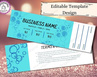 Editable Ticket Template Spring Raffle Raffle Ticket | Etsy