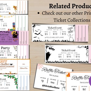 Printable Raffle, Editable Raffle Template Ticket, Diy Ticket, Custom ...