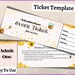 Yellow Ticket, Bee, Editable Raffle Template Ticket, Diy Ticket, Custom ...