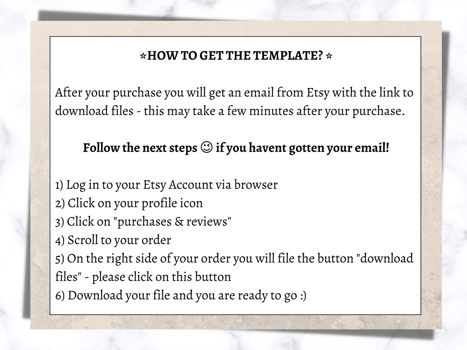 Brown and White Ticket Editable Ticket Template Shop Ticket - Etsy