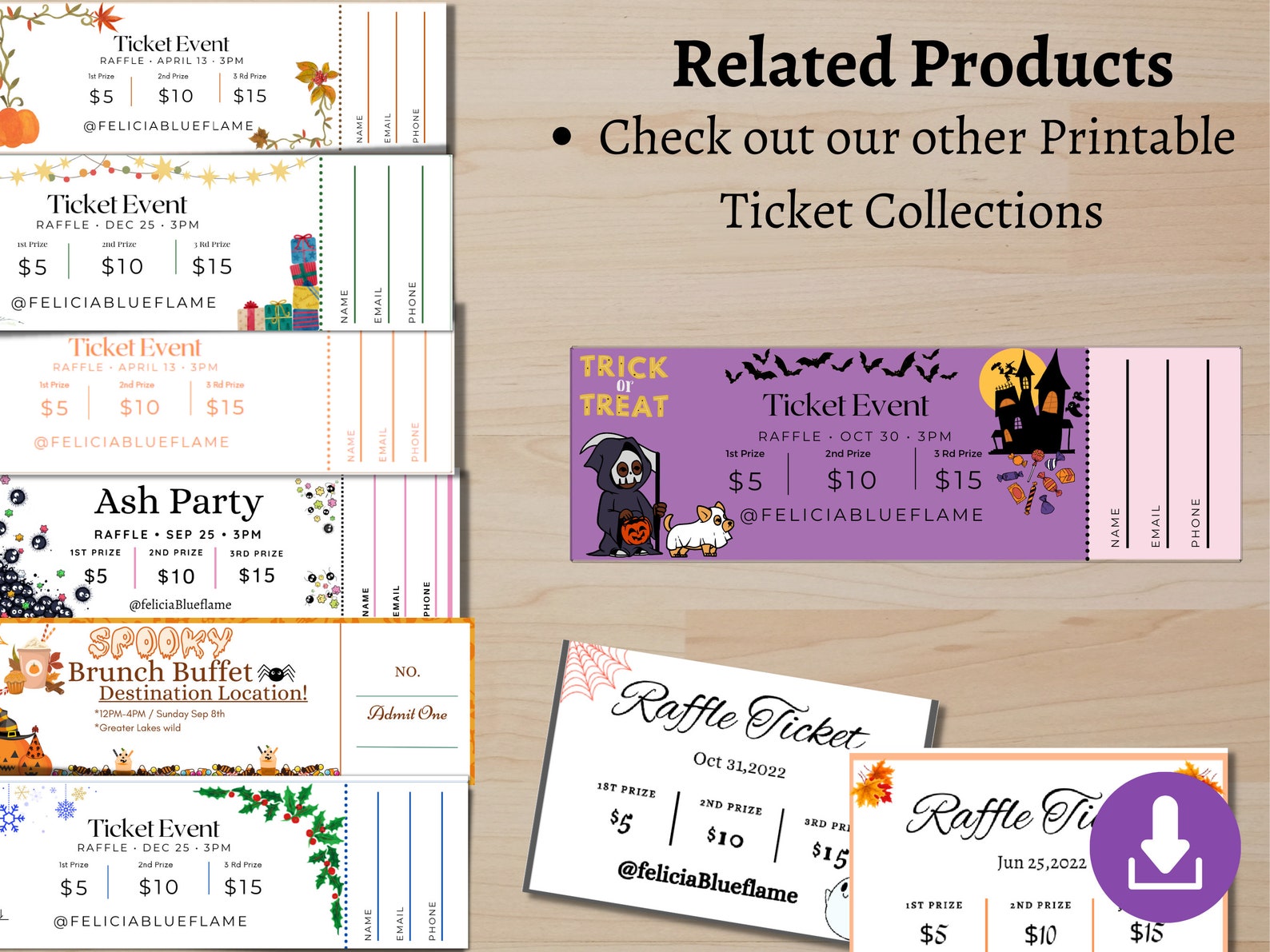 Printable Raffle, Editable Raffle Template Ticket, Diy Ticket, Custom ...