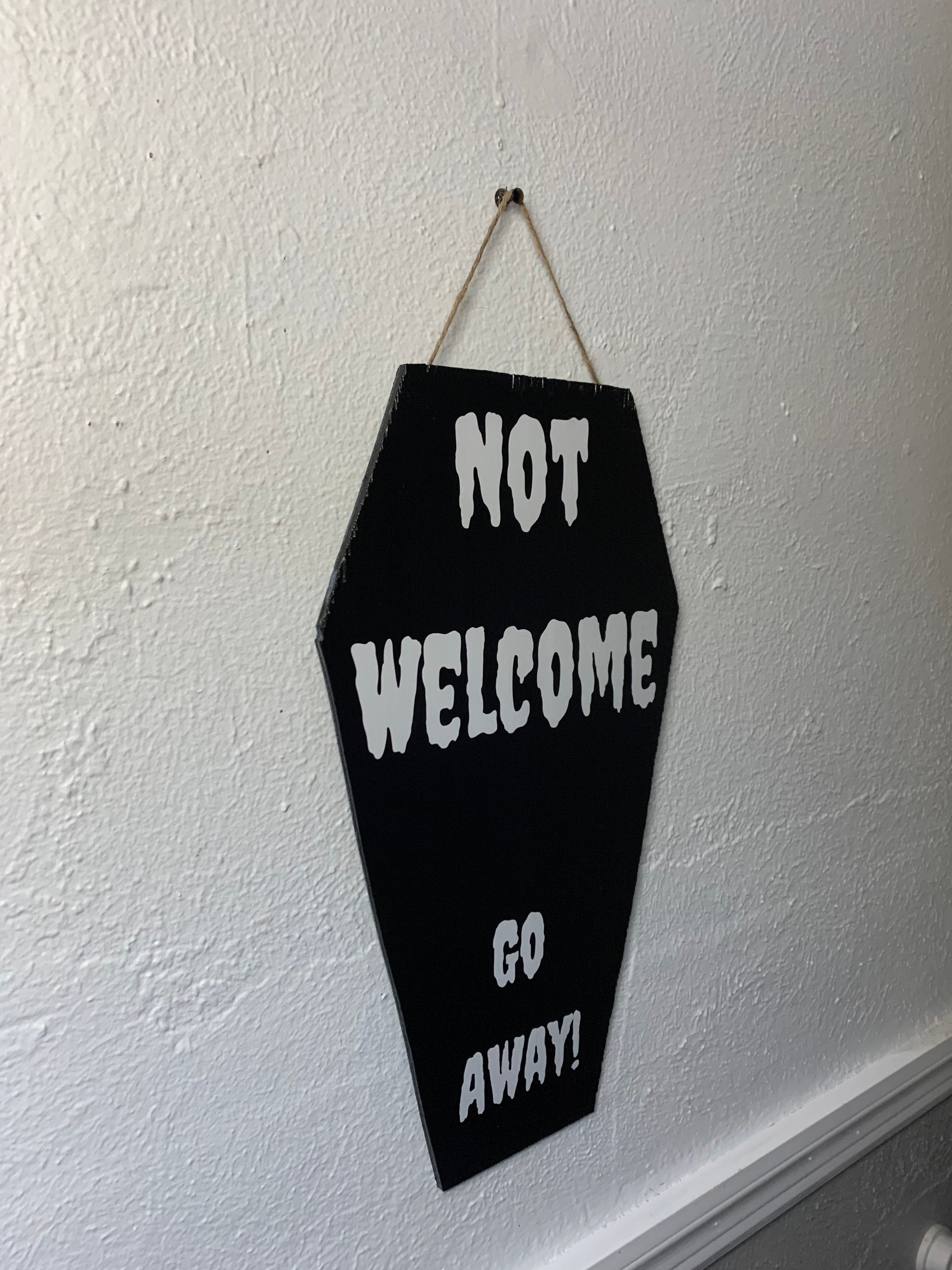 Not Welcome Entry Sign Gothic Home Decor Wood Sign Gothic Entry Sign ...