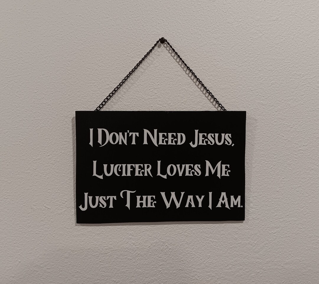 Lucifer Loves Me | Home Decor | Entry Sign | Gifts for Goths | Gothic ...