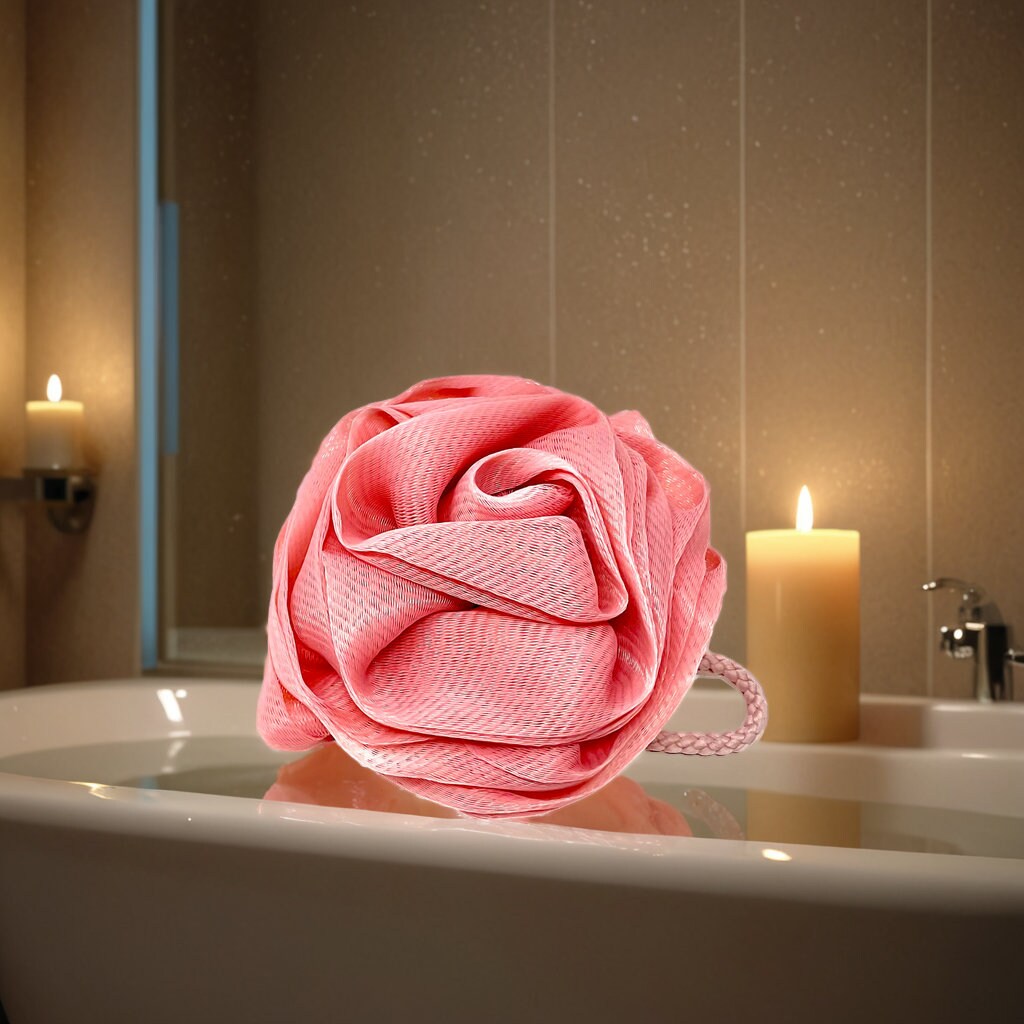 Rose Loofah- Natural Loofah Sponge- Pink- Bath- Body- Self Care - Etsy