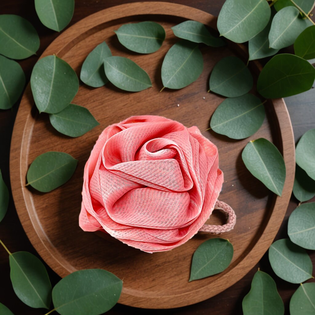 Rose Loofah- Natural Loofah Sponge- Pink- Bath- Body- Self Care - Etsy