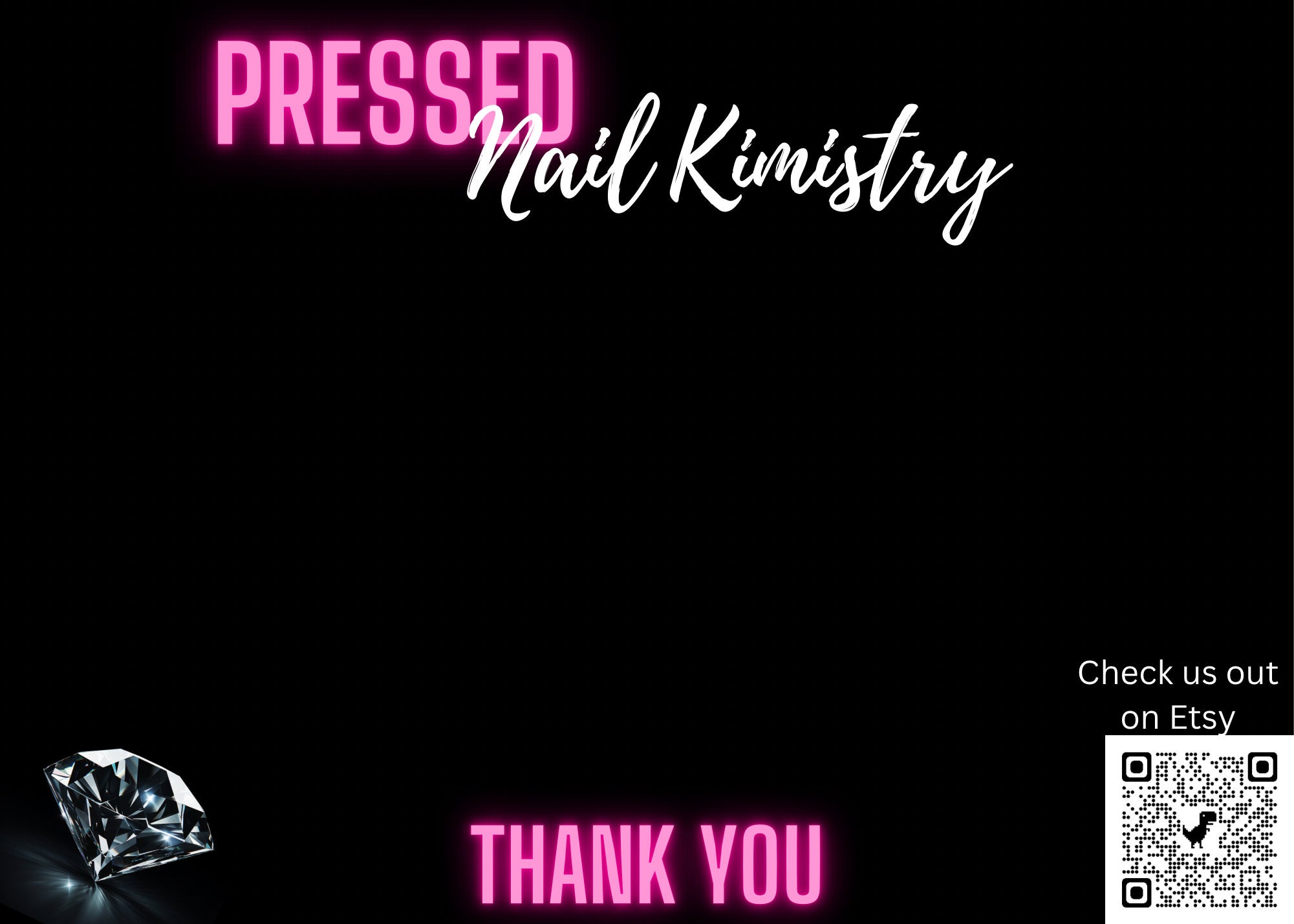 Editable Press on Nails Display Card Canva Template - Etsy