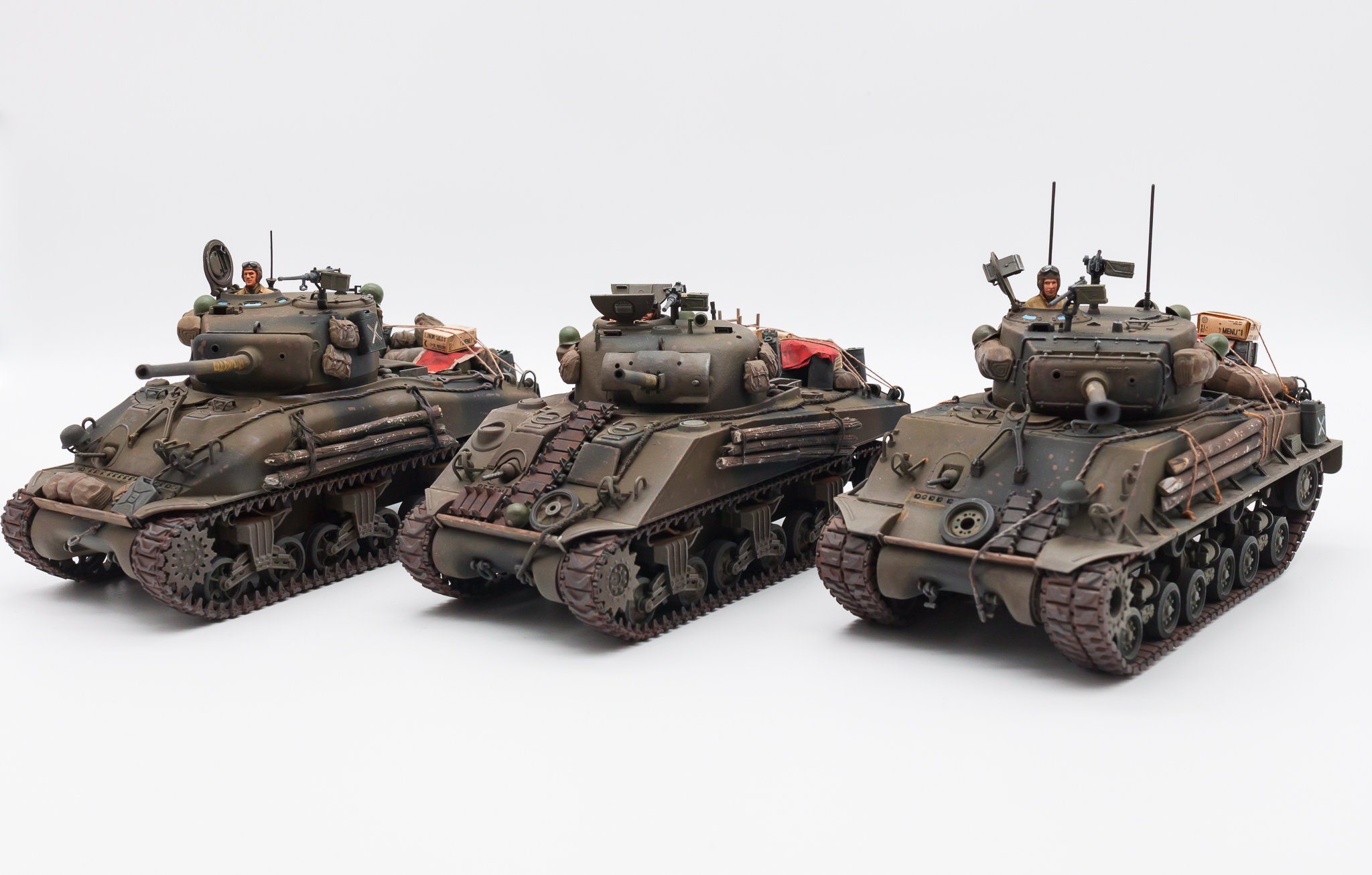 Trio of Sherman Tanks From the Movie Fury. M4A3E876 fury, M4A475 lucy ...