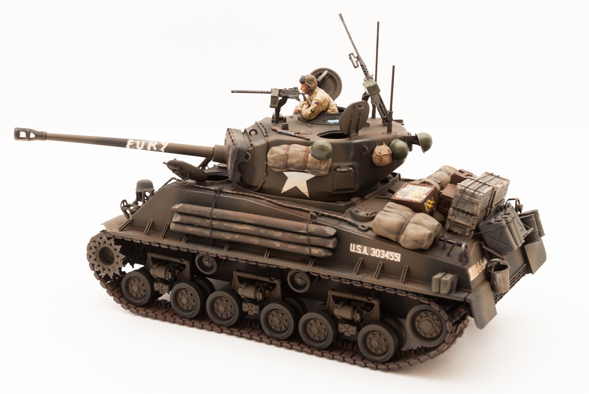 M4A3E8 easy Eight Sherman Tank the Fury Tank. Italeri - Etsy