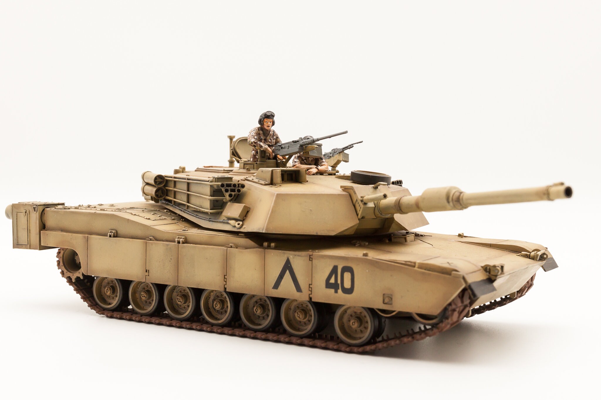 American M1a1 Abrams 120mm Gun Main Battle Tank 1 35 Tamiya Etsy