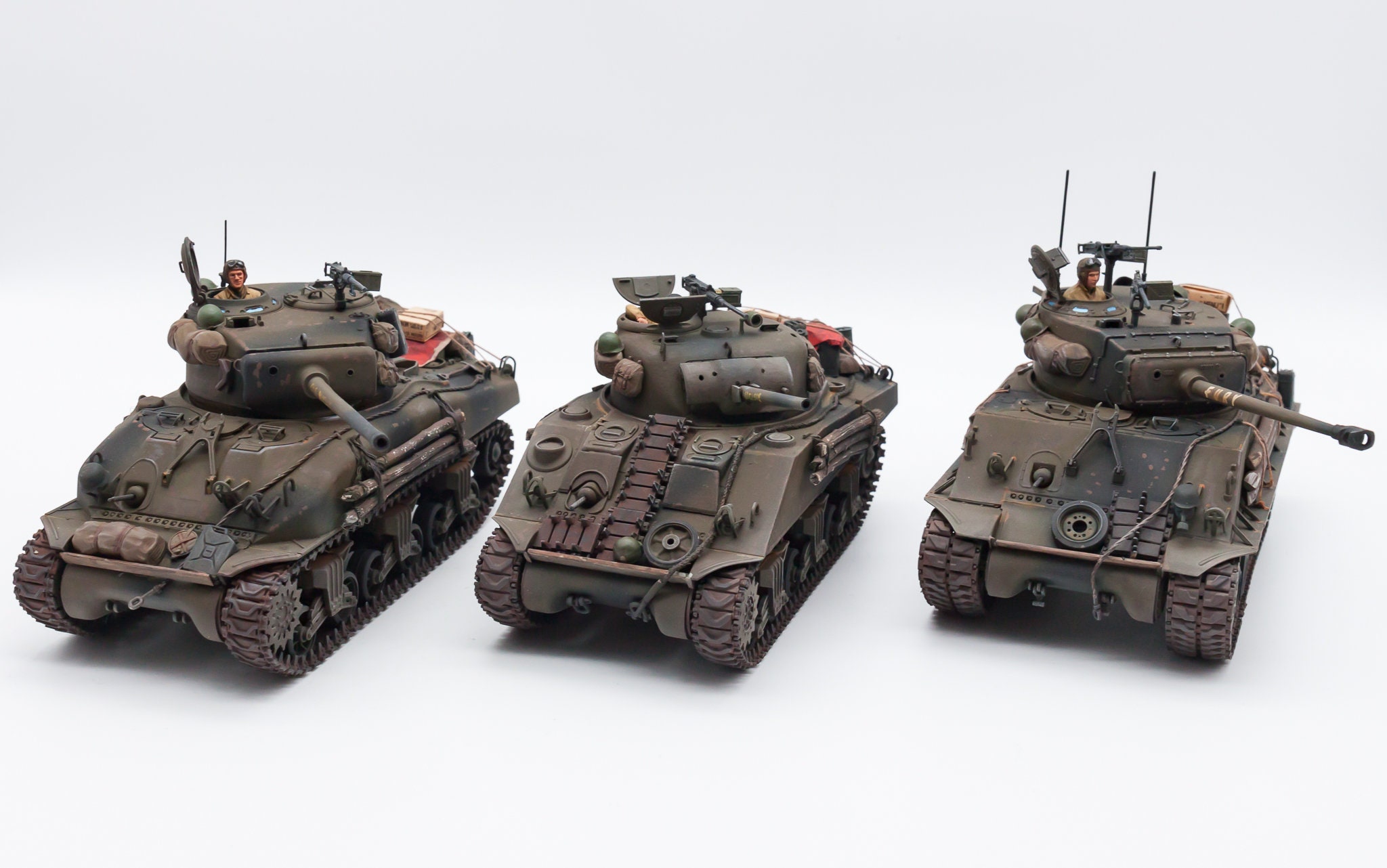 Trio of Sherman Tanks From the Movie Fury. M4A3E8(76) "fury", M4A4(75 ...