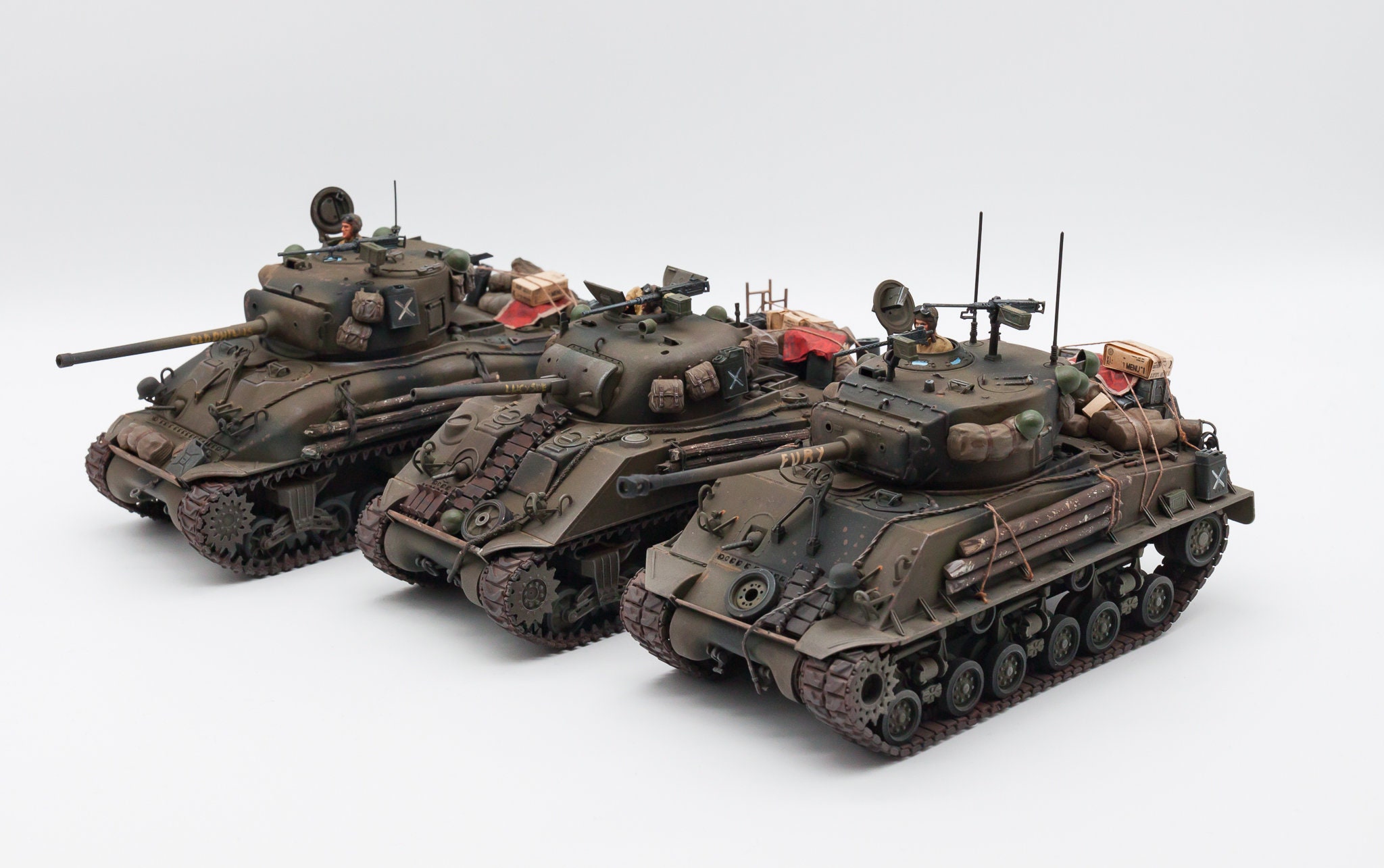 Trio of Sherman Tanks From the Movie Fury. M4A3E876 fury, M4A475 lucy ...