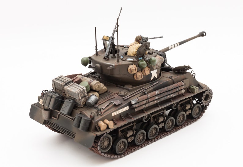 M4A3E8 easy Eight Sherman Tank, the Fury Tank. Italeri 1/35 Scale Model ...