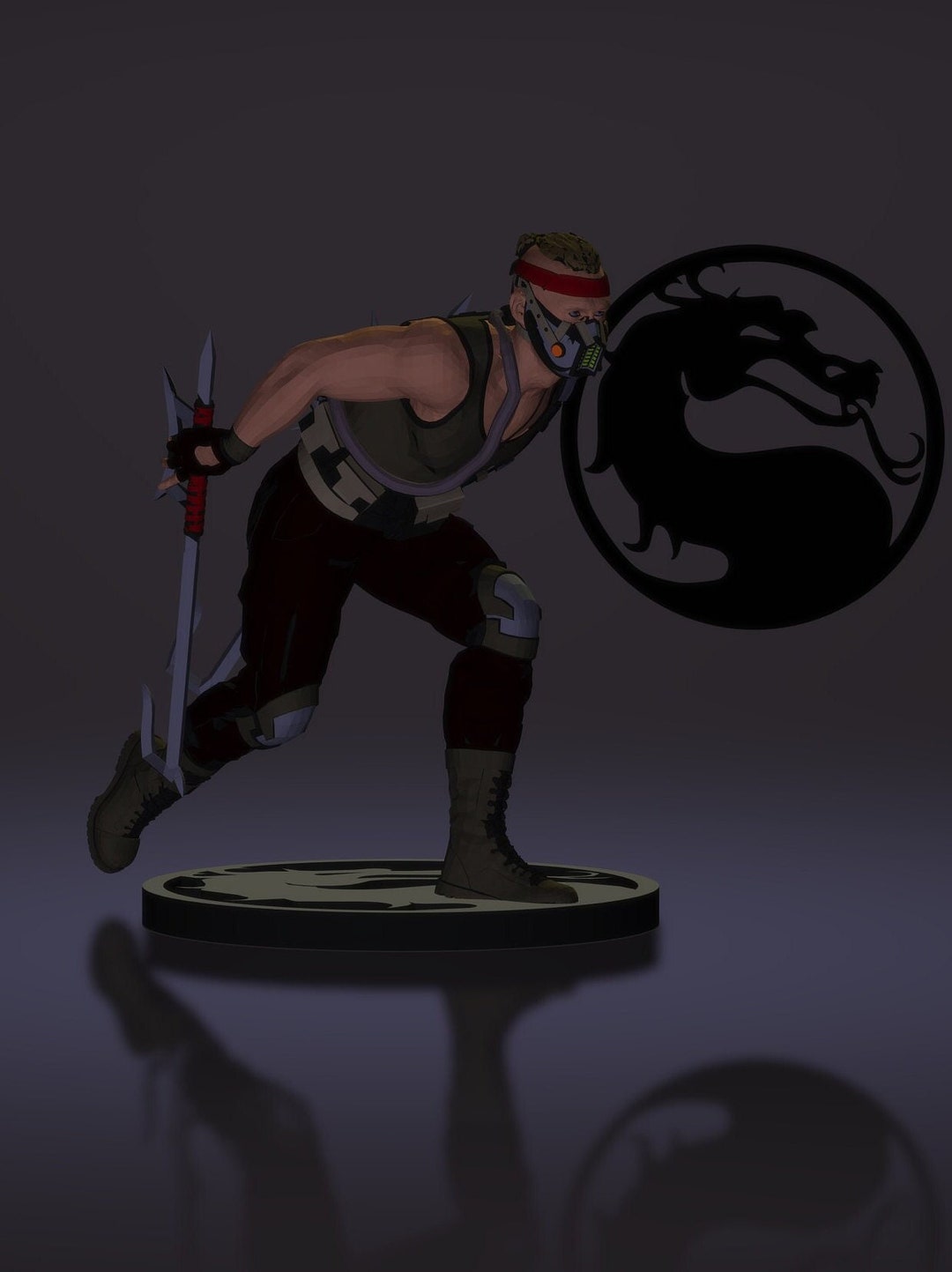 Kabal Running W/hookswords 3d Print Model Mortal Kombat - Etsy