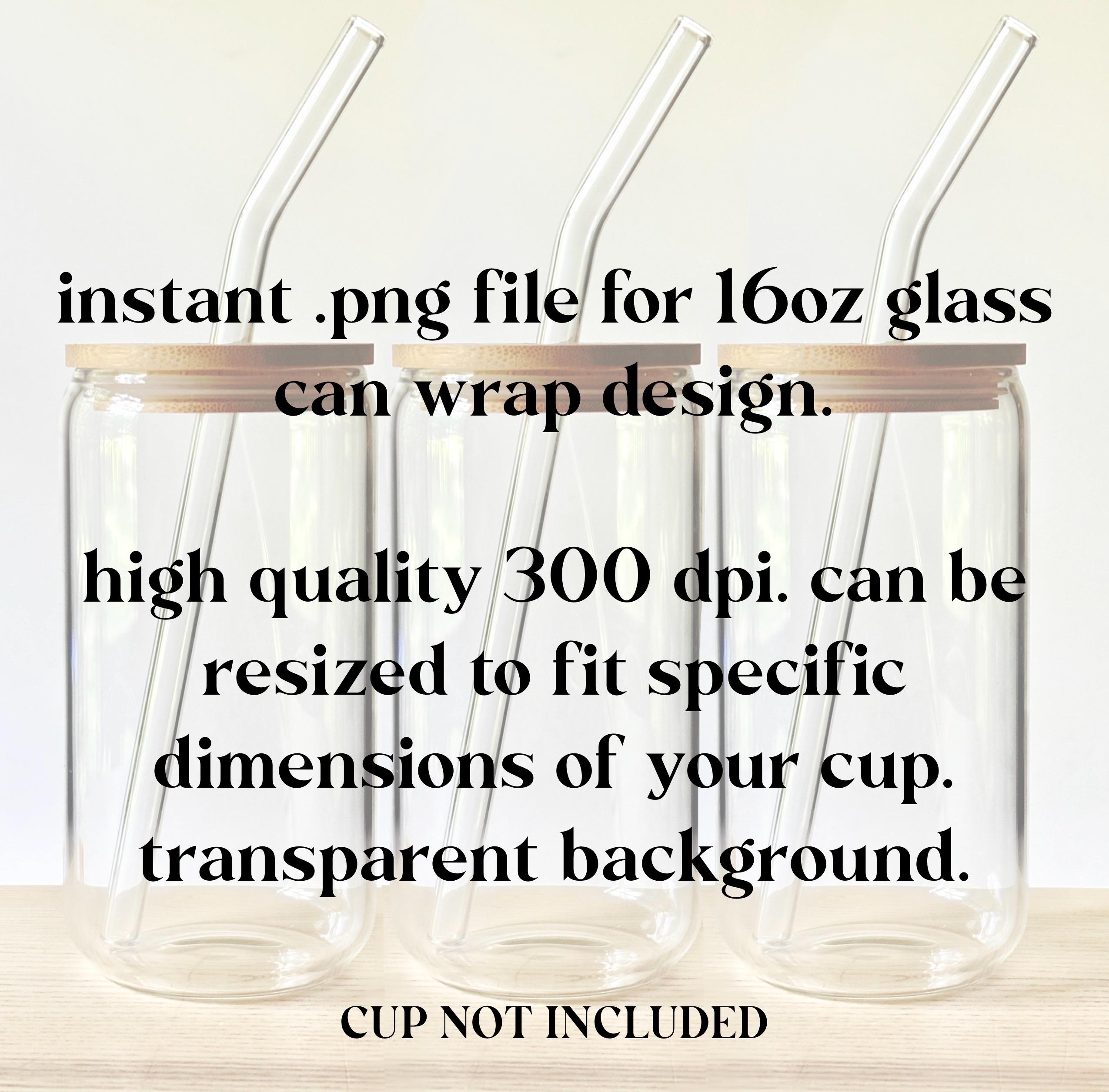 16 Oz Glass Can Wrap PNG Digital Download Tumbler Libbey Glass Spooky ...