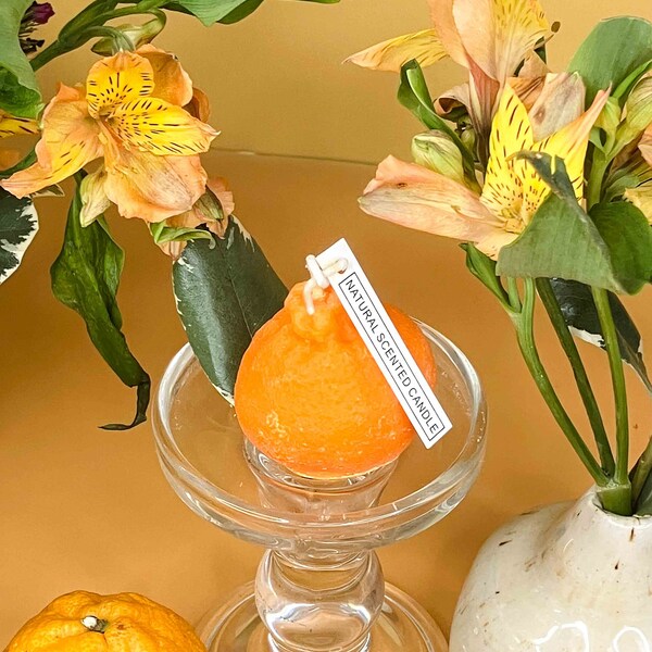 Orange Candle - Etsy
