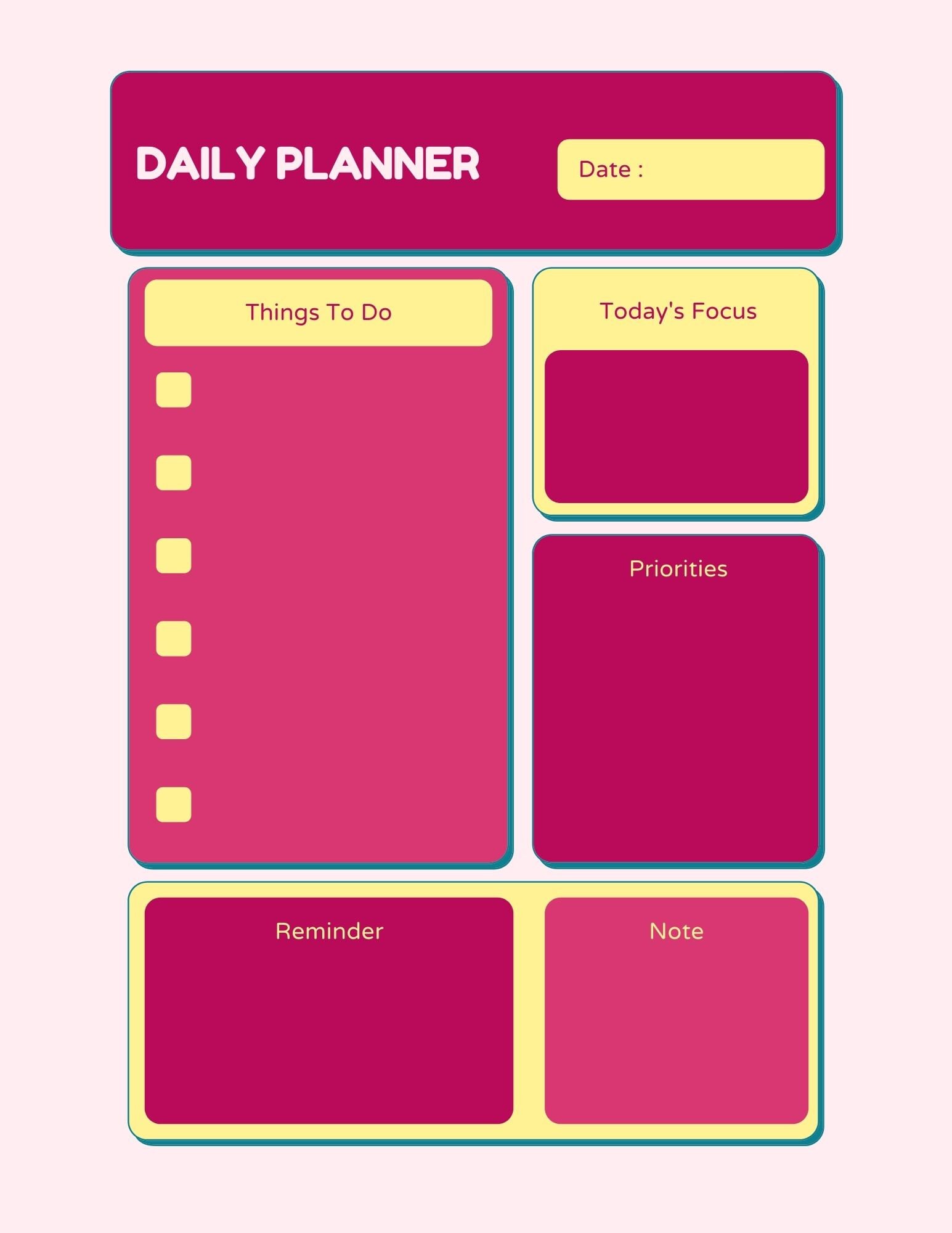 2022 Printable Digital Planner Personal Business Teacher Planner Weekly ...