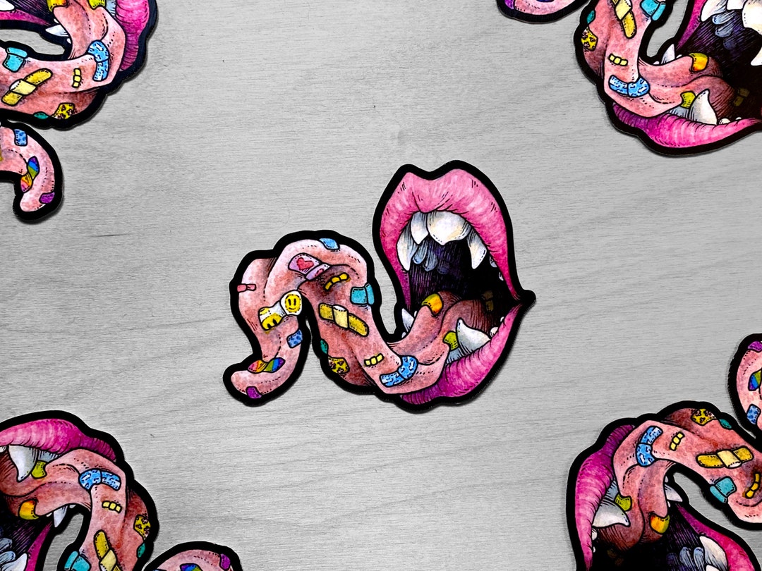 Clumsy Vampire Vinyl Sticker - Etsy