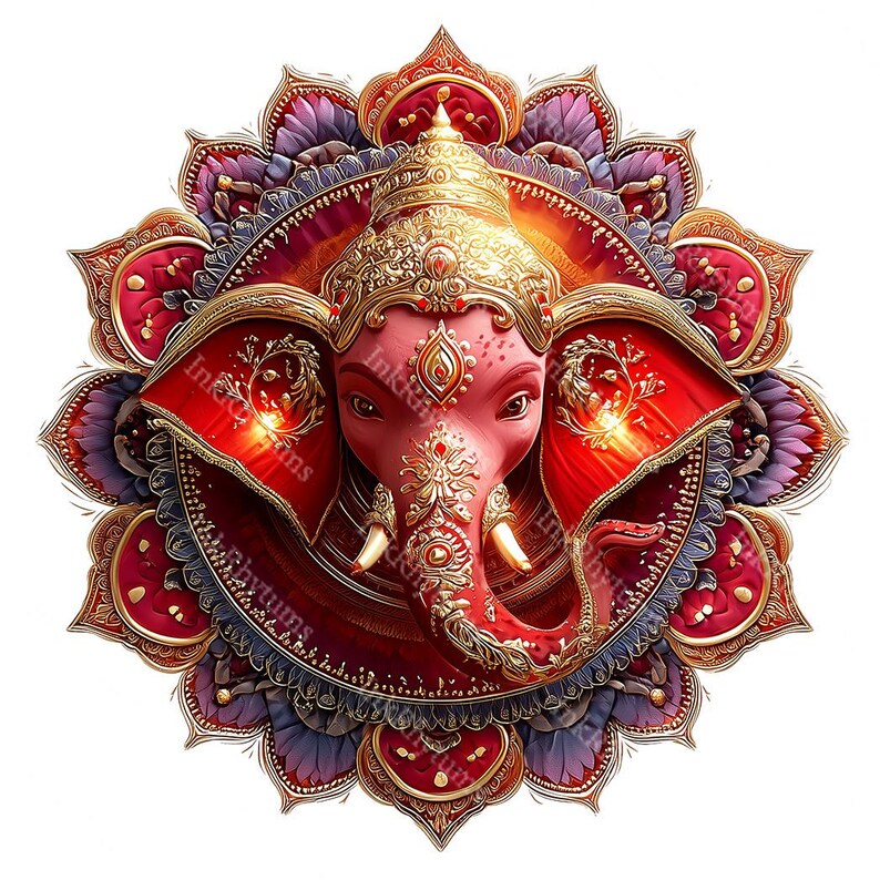 Lord Ganesha PNG Clipart Mandala: Hindu God Art, Transparent Background ...