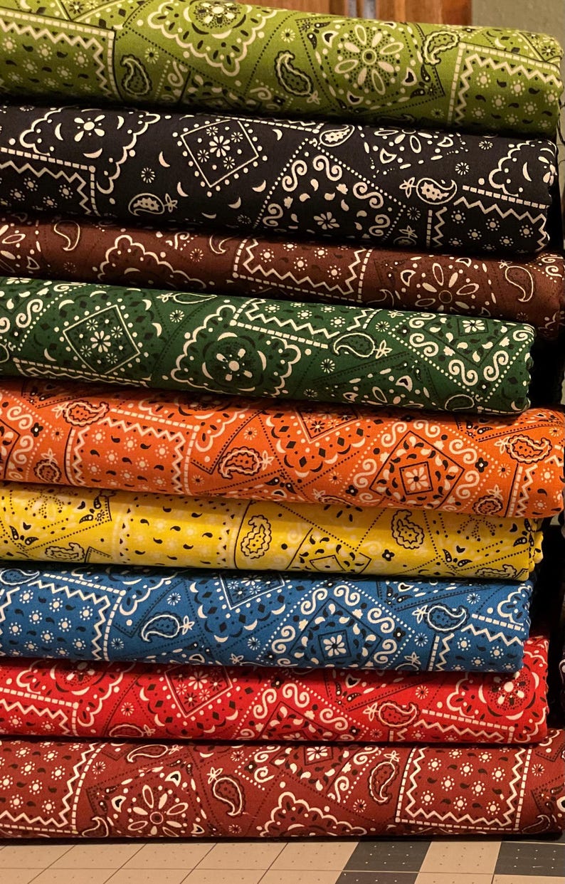Bandana Fabrics Set 1 - Etsy
