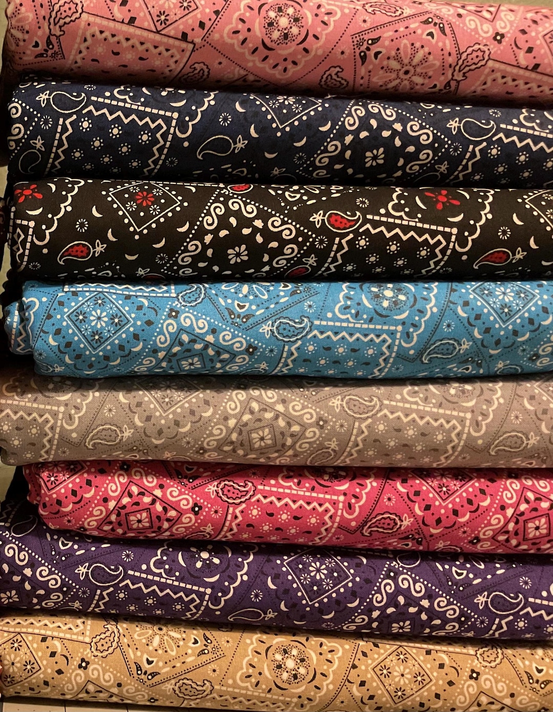 Bandana Fabrics Set 2 - Etsy