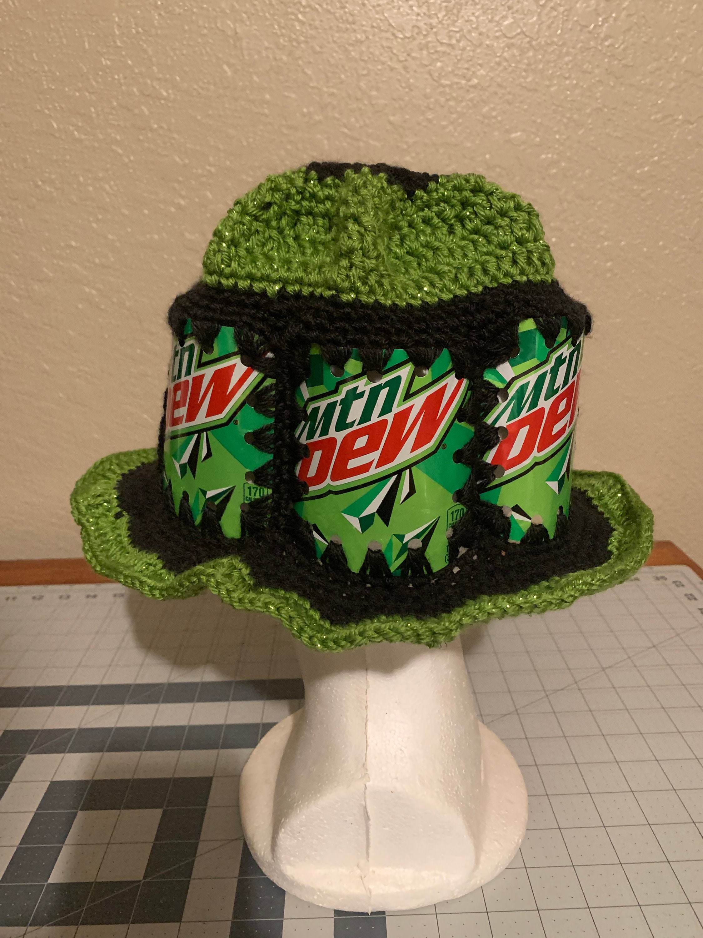 Mountain Dew Can Crochet Hat - Etsy