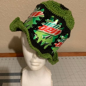 Mountain Dew Can Crochet Hat - Etsy