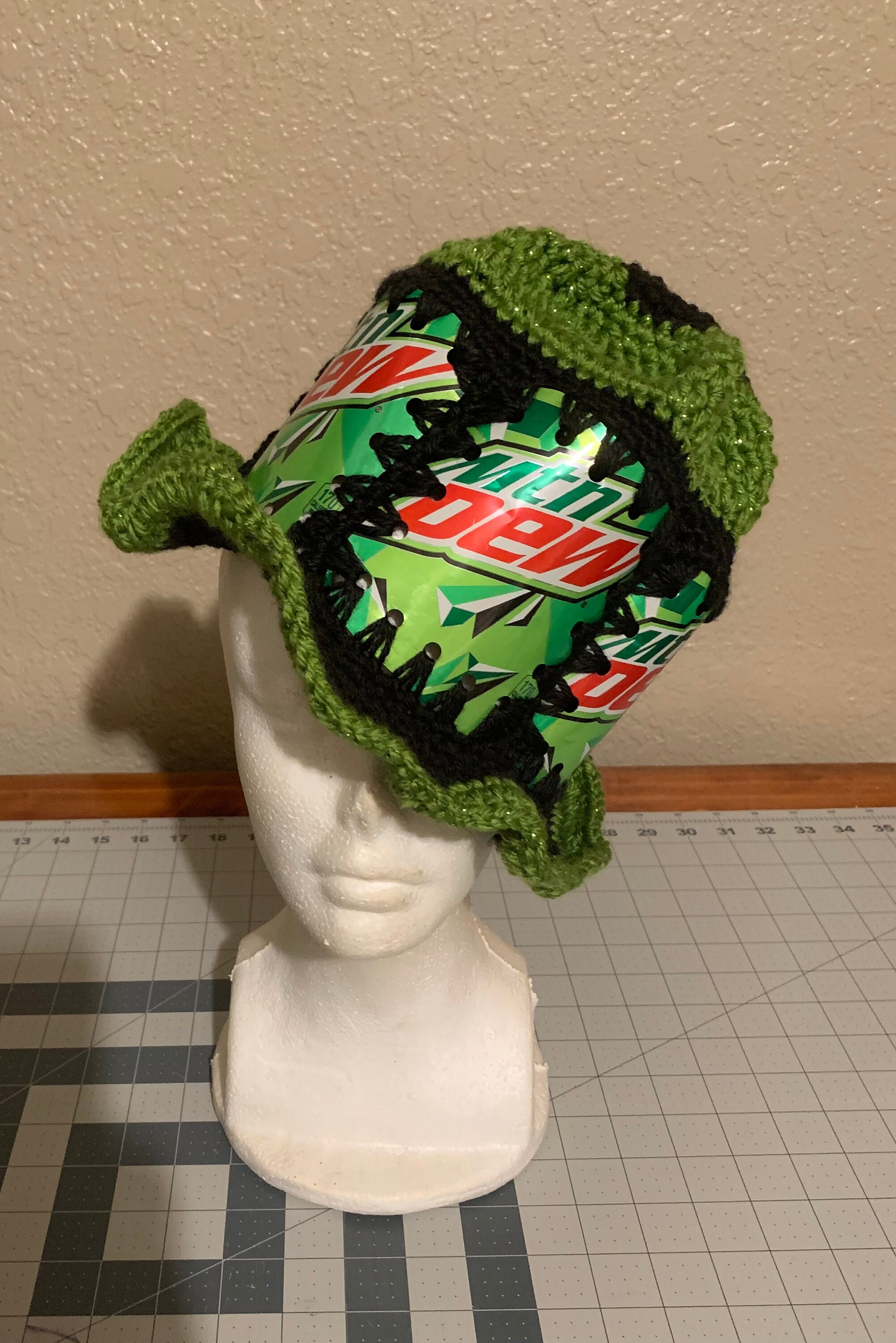 Mountain Dew Can Crochet Hat - Etsy