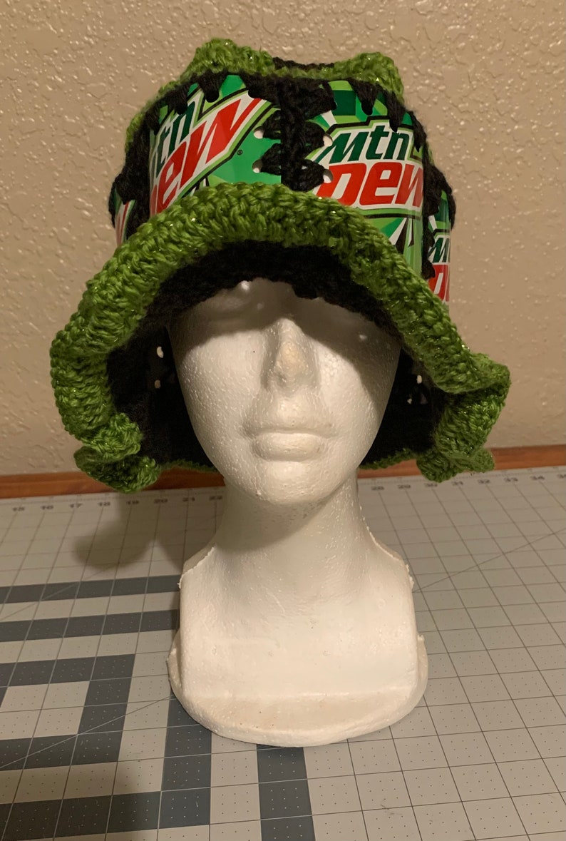 Mountain Dew Can Crochet Hat - Etsy