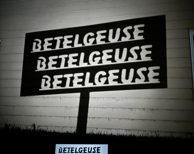 Beetlejuice Betelgeuse Three Times Sign - Etsy