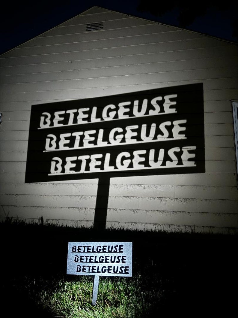 Beetlejuice - Betelgeuse Three Times Sign - Etsy