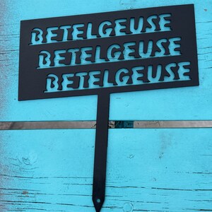 Beetlejuice - Betelgeuse Three Times Sign - Etsy