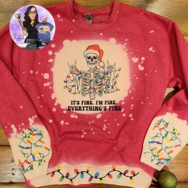 Bleached Christmas Sweatshirts - Etsy