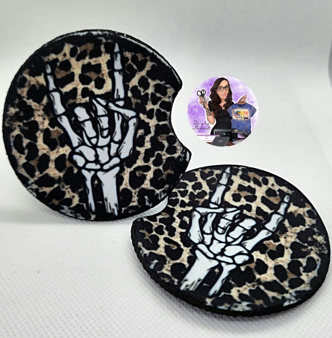 Skeleton Hand Car Coaster Set, Skellie Coaster, Car Accessories, Punk ...