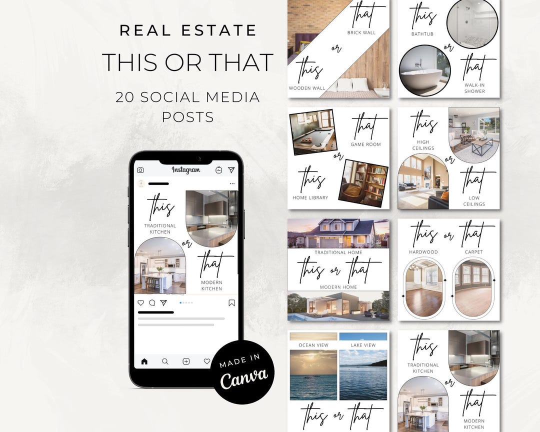 Real Estate This or That Instagram & Facebook Posts: Realtor Social ...