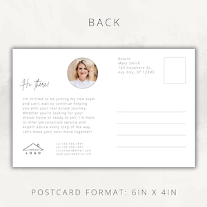 Realtor New Brokerage Announcement Postcard (real Estate Canva Template ...