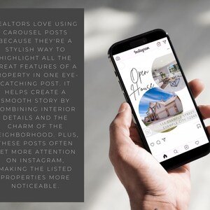 Open House Seamless Instagram Carousel Posts for Realtors (real Estate ...