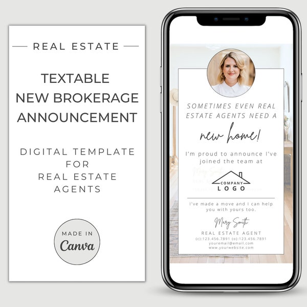 Realtor Moved Brokerage Announcement Cards - Etsy