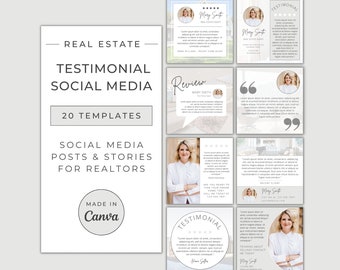 30 Client Testimonial Instagram Posts Client Reviews Template Real ...