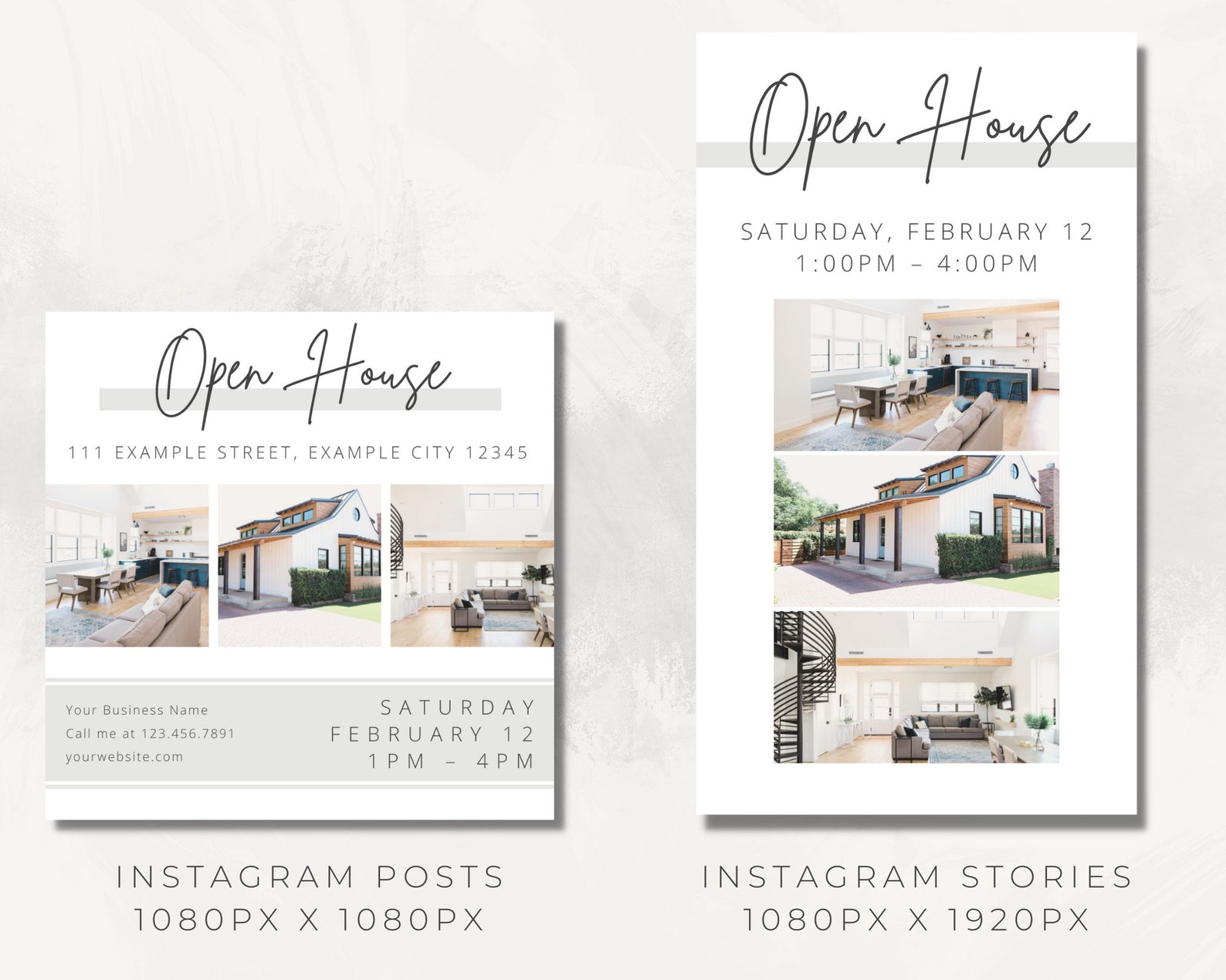 20 Open House Social Media Posts & Stories / Real Estate Canva ...