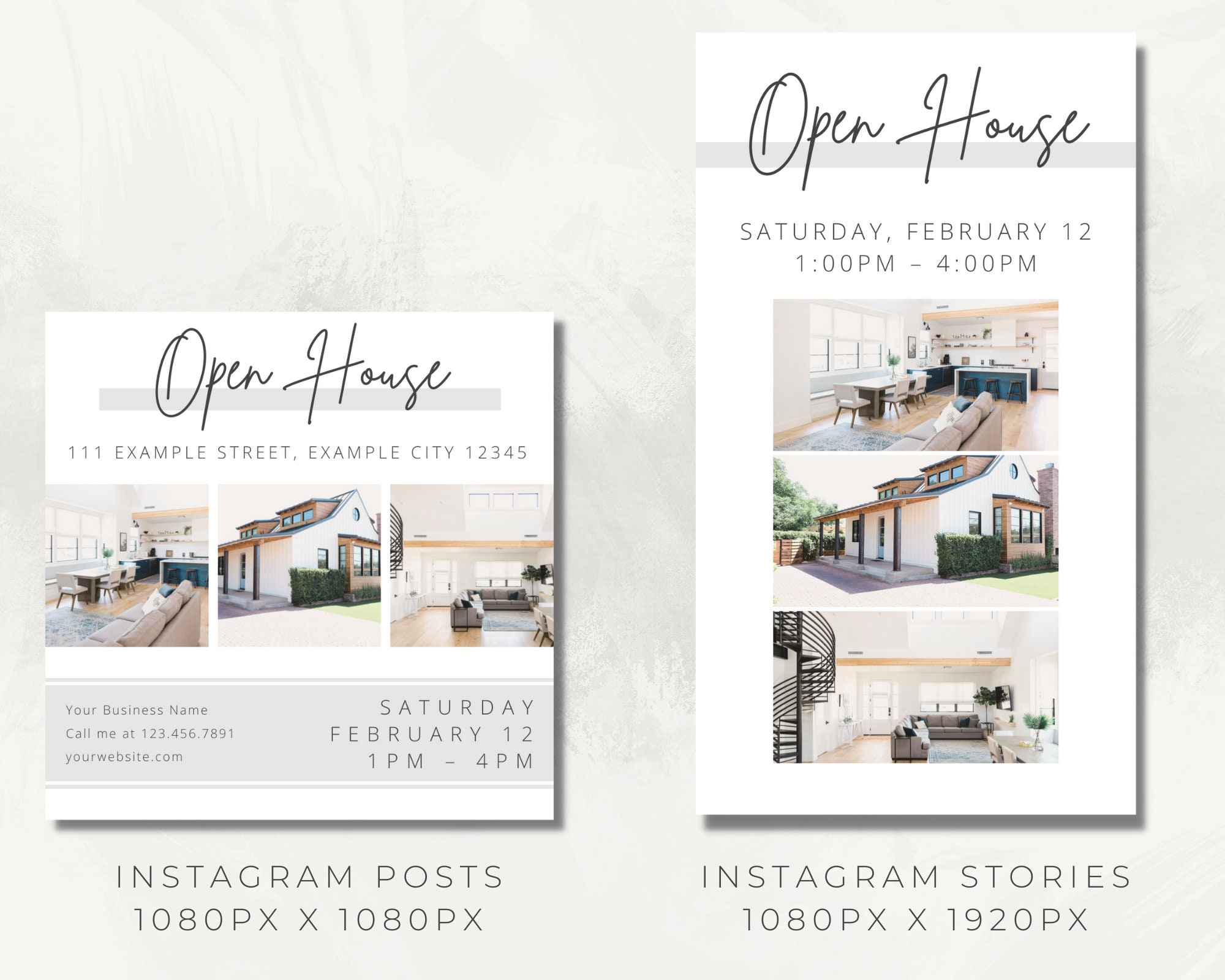 20 Open House Social Media Posts & Stories / Real Estate Canva ...
